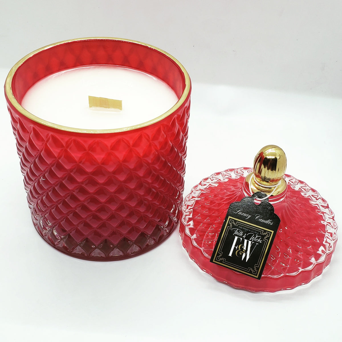 12oz Ruby Red Custom Candle – Faith and Wicks